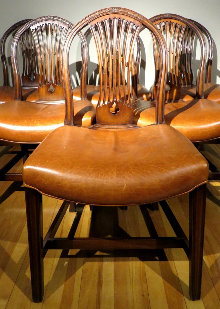 Six Georgian Style Dining Chairs in the Hepplewhite Manner, England ...