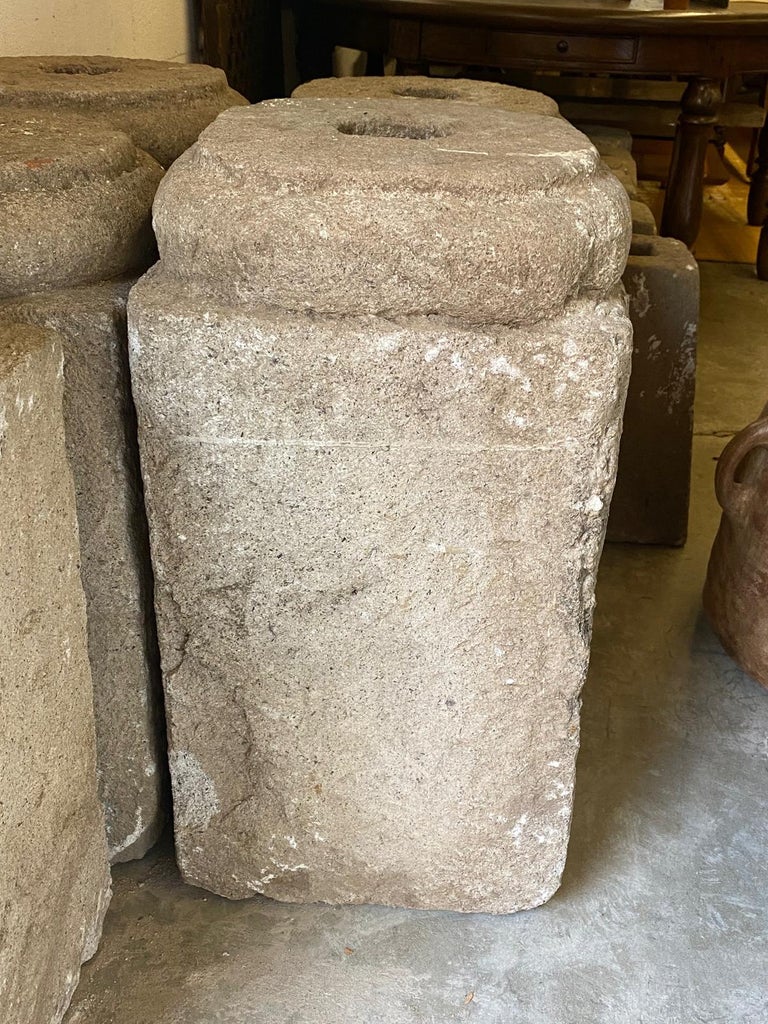 Six Large Scale 19th Century Stone Bases For Sale at 1stDibs