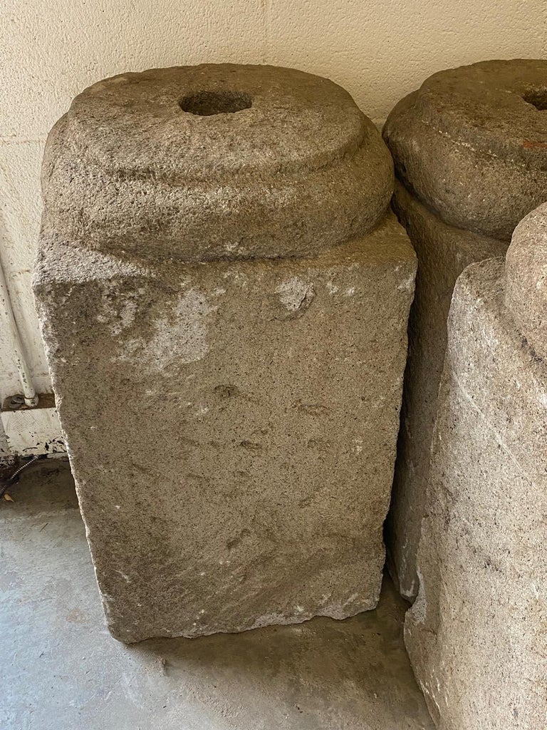 Six Large Scale 19th Century Stone Bases For Sale at 1stDibs