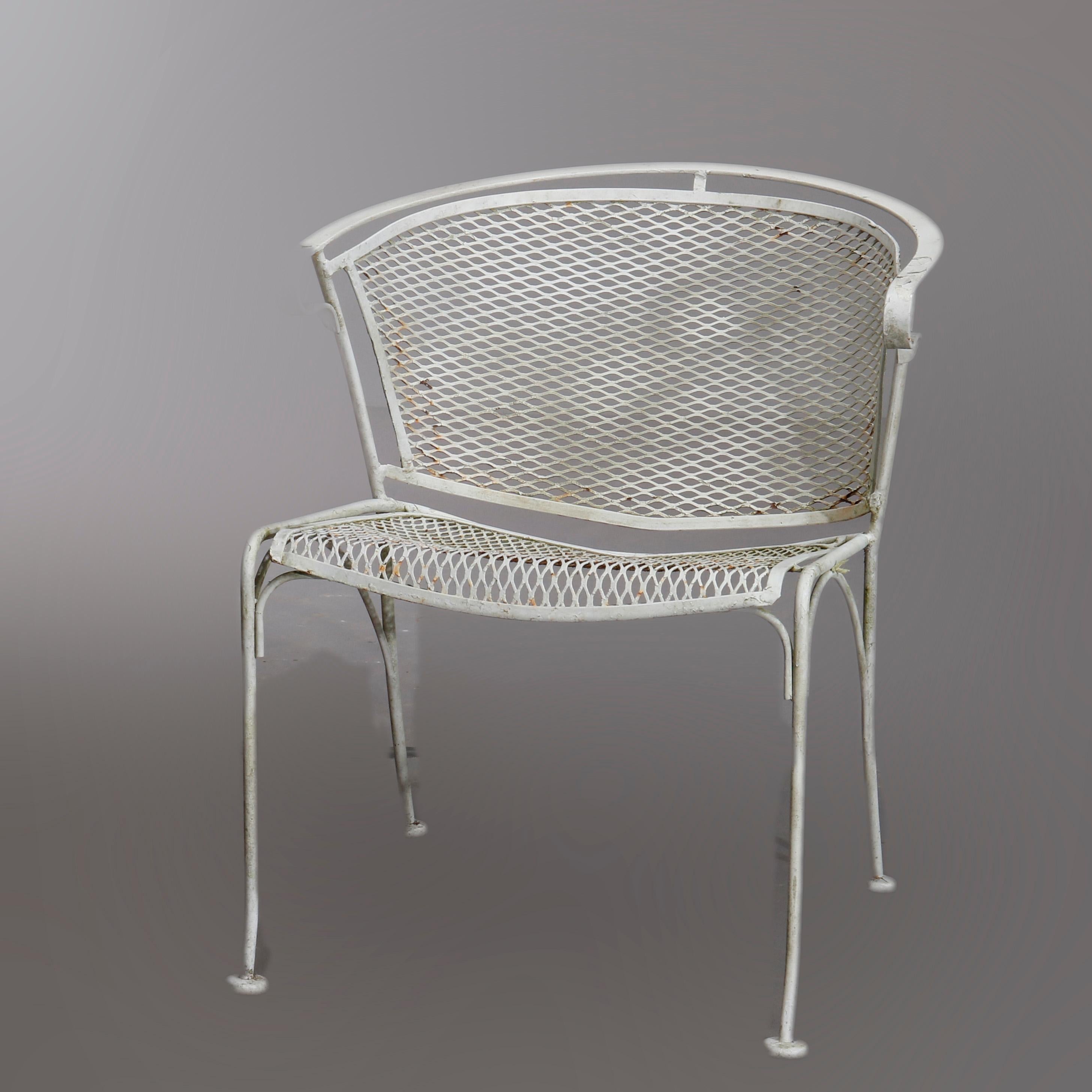 Six Mid-Century Modern Wire Mesh Patio Armchairs, 20th Century at ...