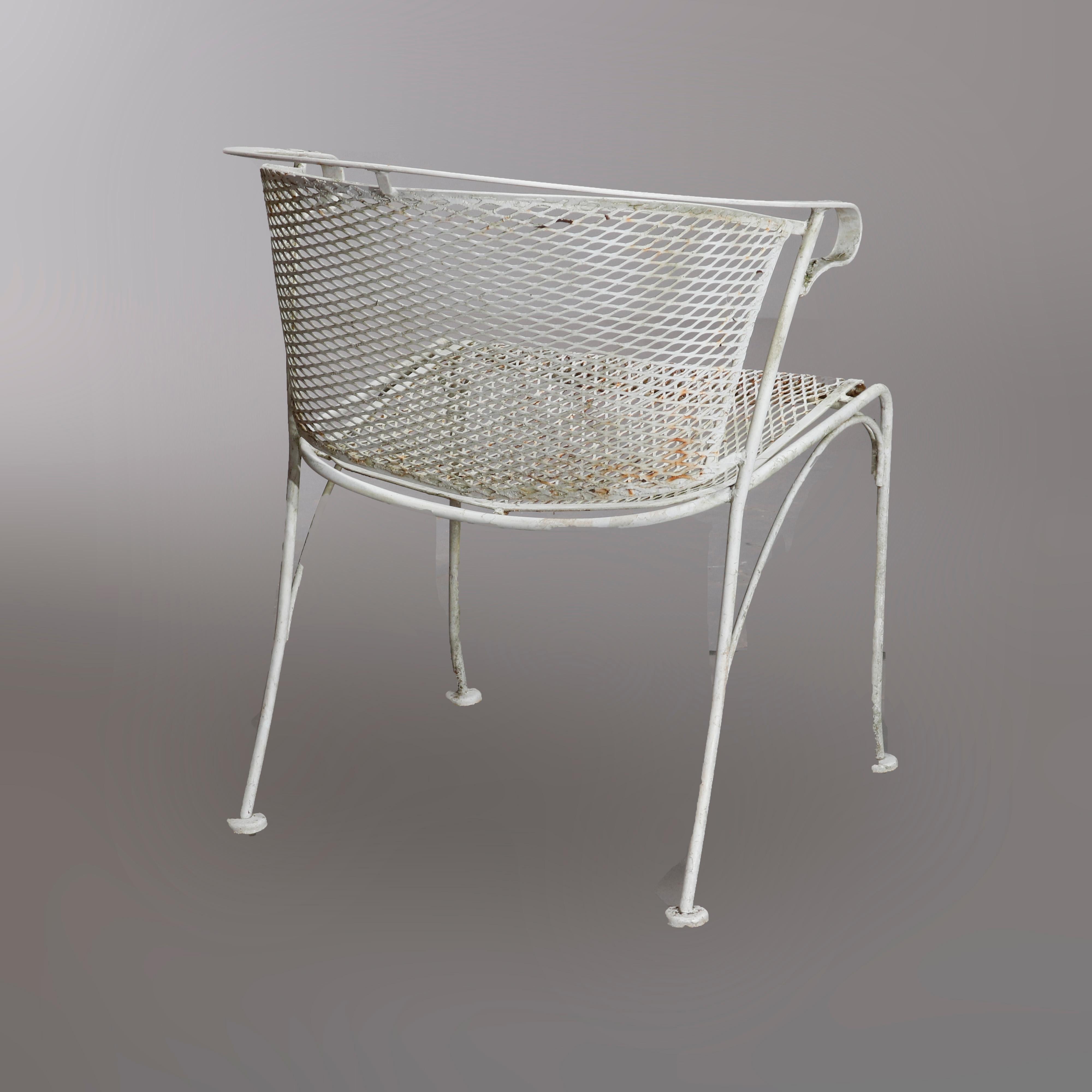 Six Mid-Century Modern Wire Mesh Patio Armchairs, 20th Century at ...