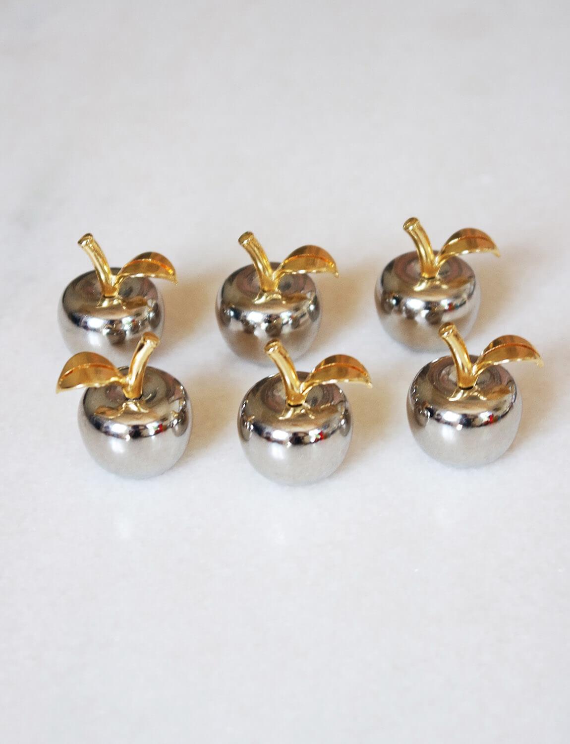 Six Miniature Italian Apple Name Place Holders at 1stDibs | apple place ...