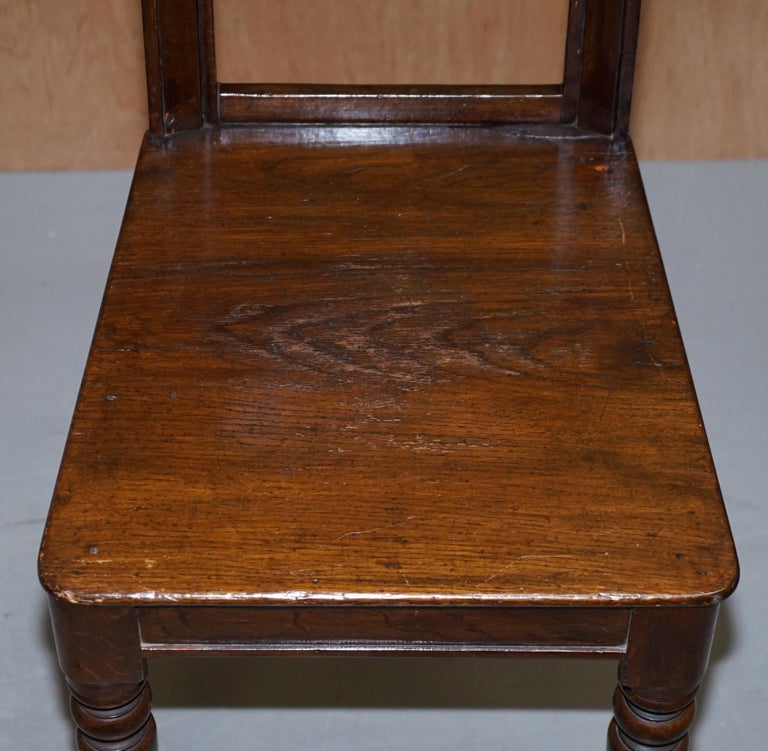 Six Original Victorian circa 1890 Steeple Back Gothic Arch Oak Dining ...