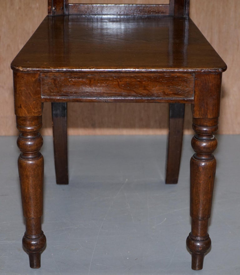 Six Original Victorian circa 1890 Steeple Back Gothic Arch Oak Dining ...