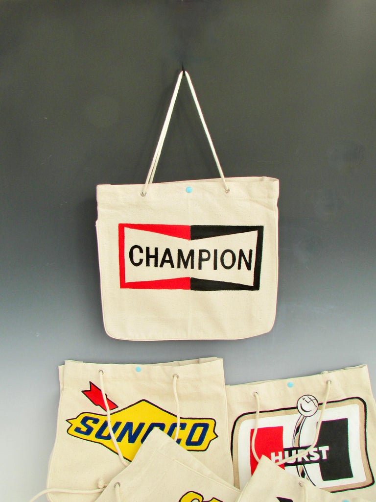 Six Separate Hand Painted Hot Rod Car Theme Carry Bags or Purse For ...