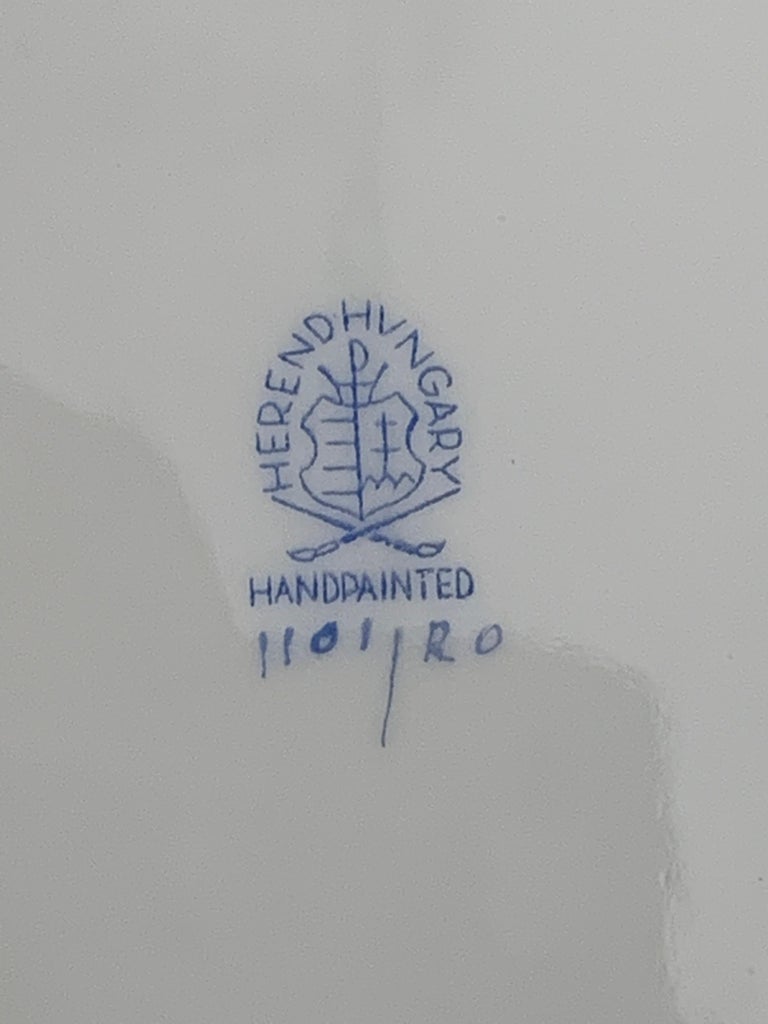 Six Setting 1940s Herend ‘Rothschild Bird’ Porcelain Dinner Service ...