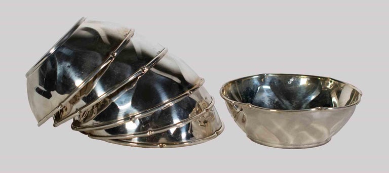 Six Small Silver Bowls, Mid-20th Century For Sale at 1stDibs