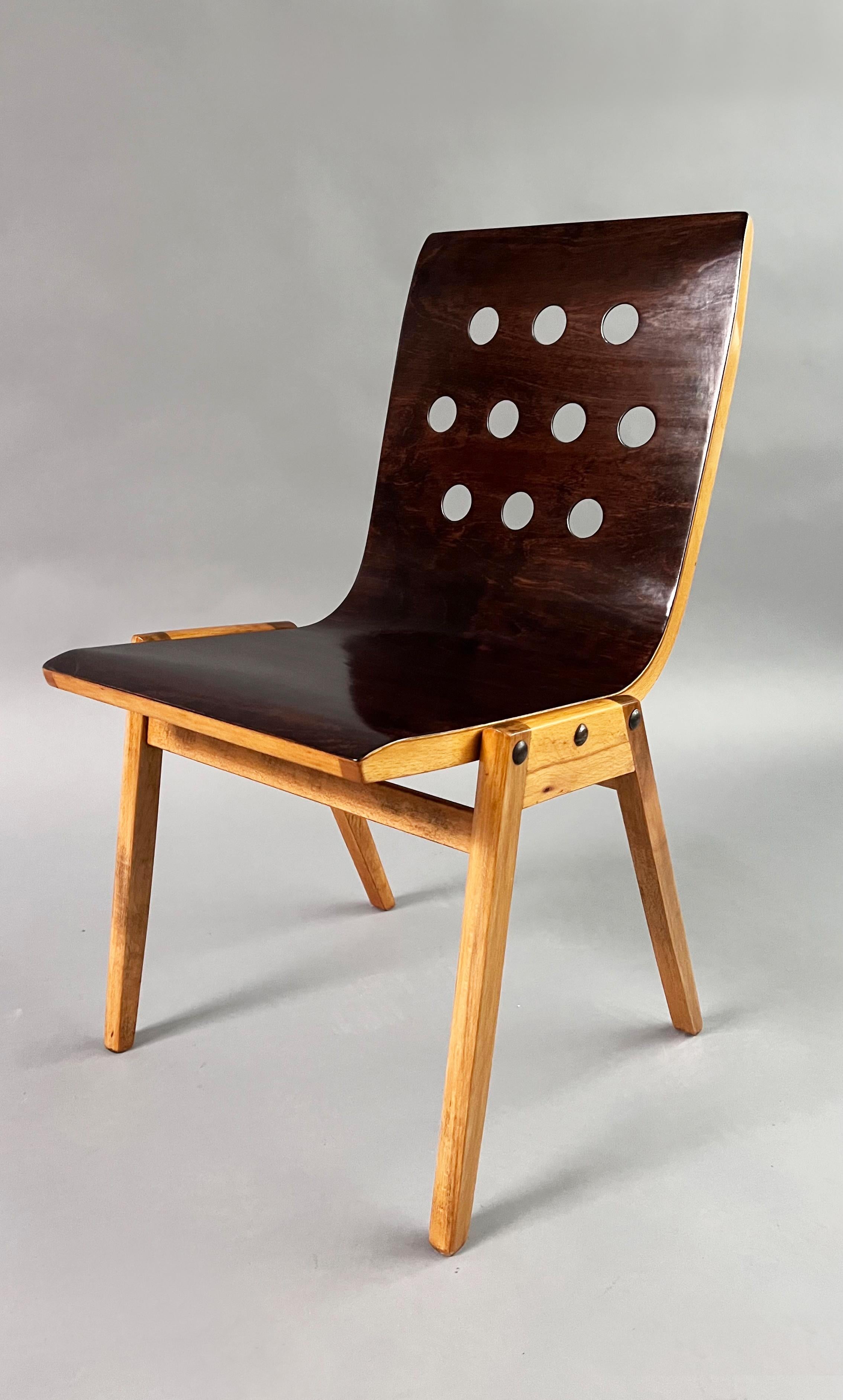 Six Stacking Chairs Roland Rainer Vienna 1955 For Sale at 1stDibs