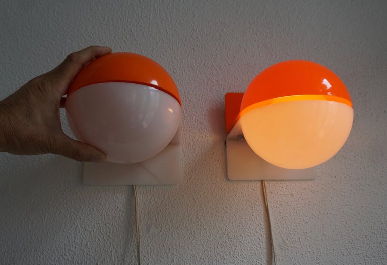 One of Six Table or Wall Lamps by Guzzini For Sale at 1stDibs