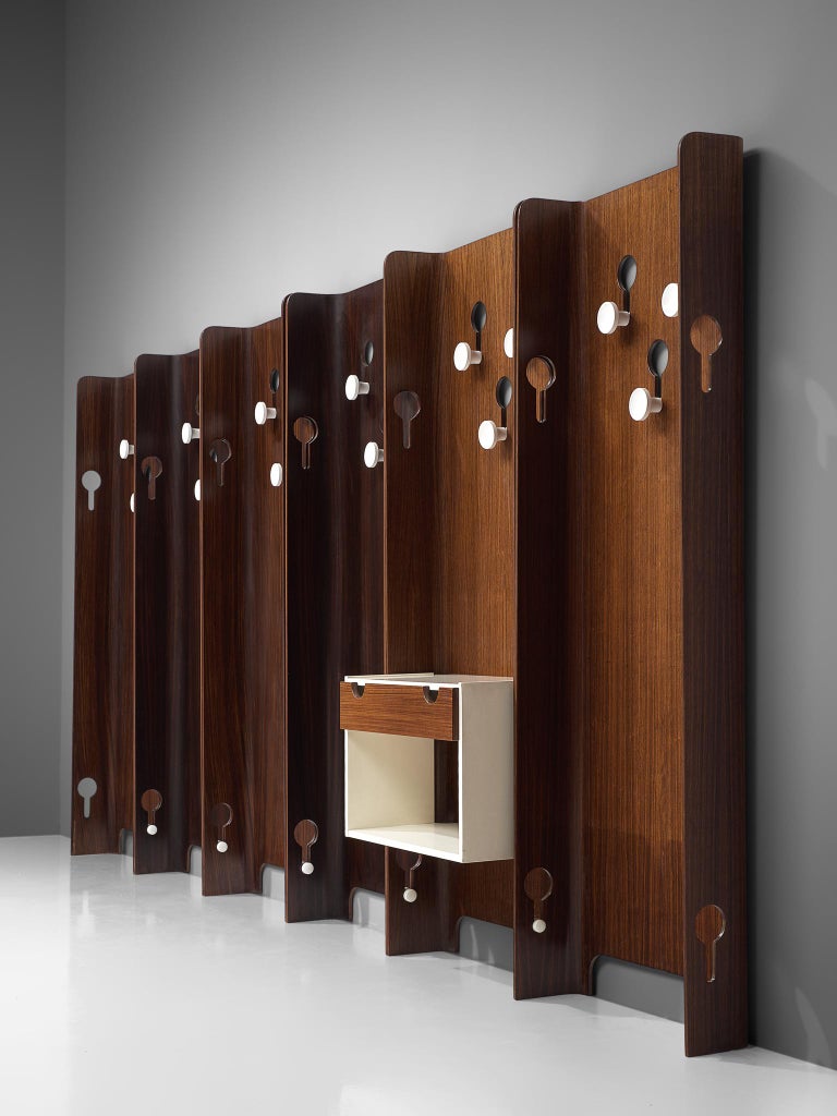 Six Teak Hall Stands by Carlo de Carli, 1960s For Sale at 1stDibs