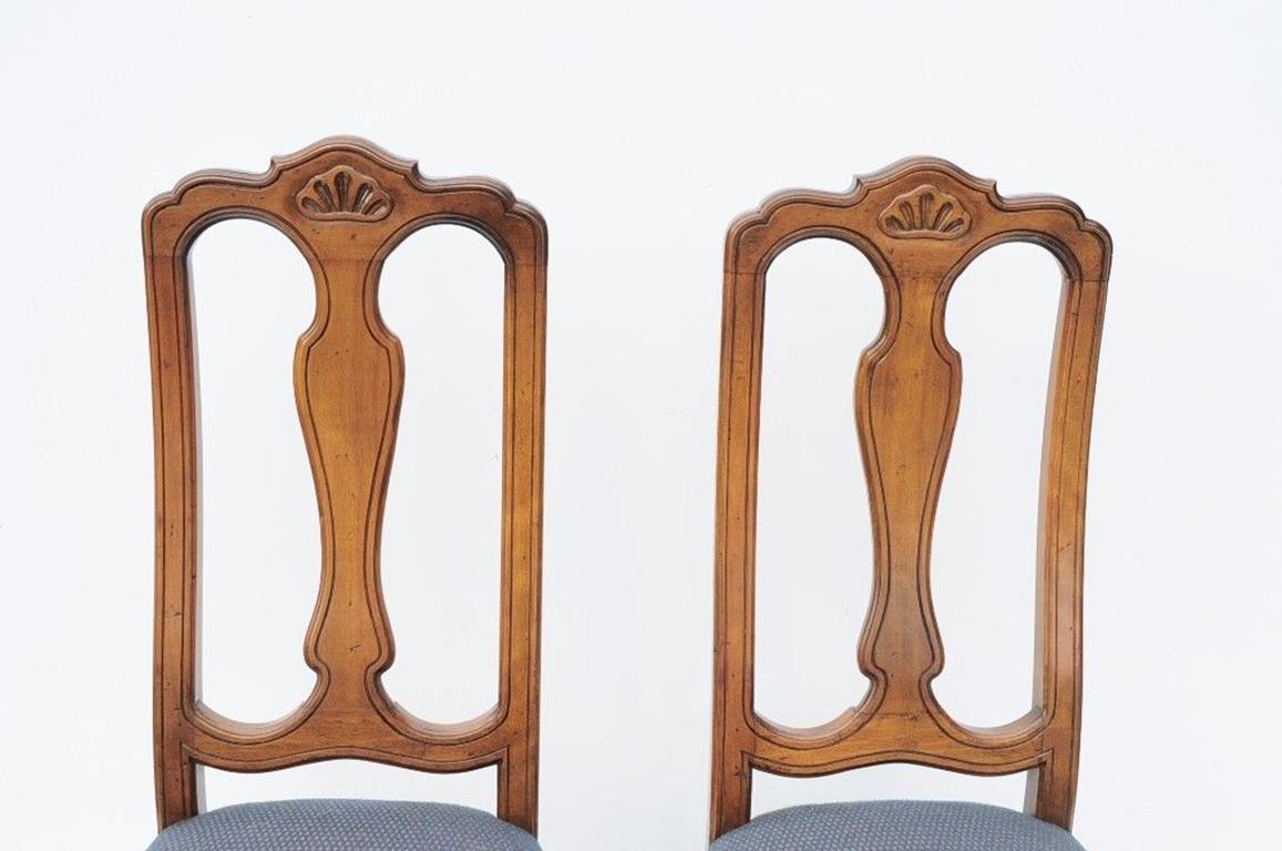 Six Vintage Swedish Rococo French Style Shell Hoof Foot Walnut Dining ...