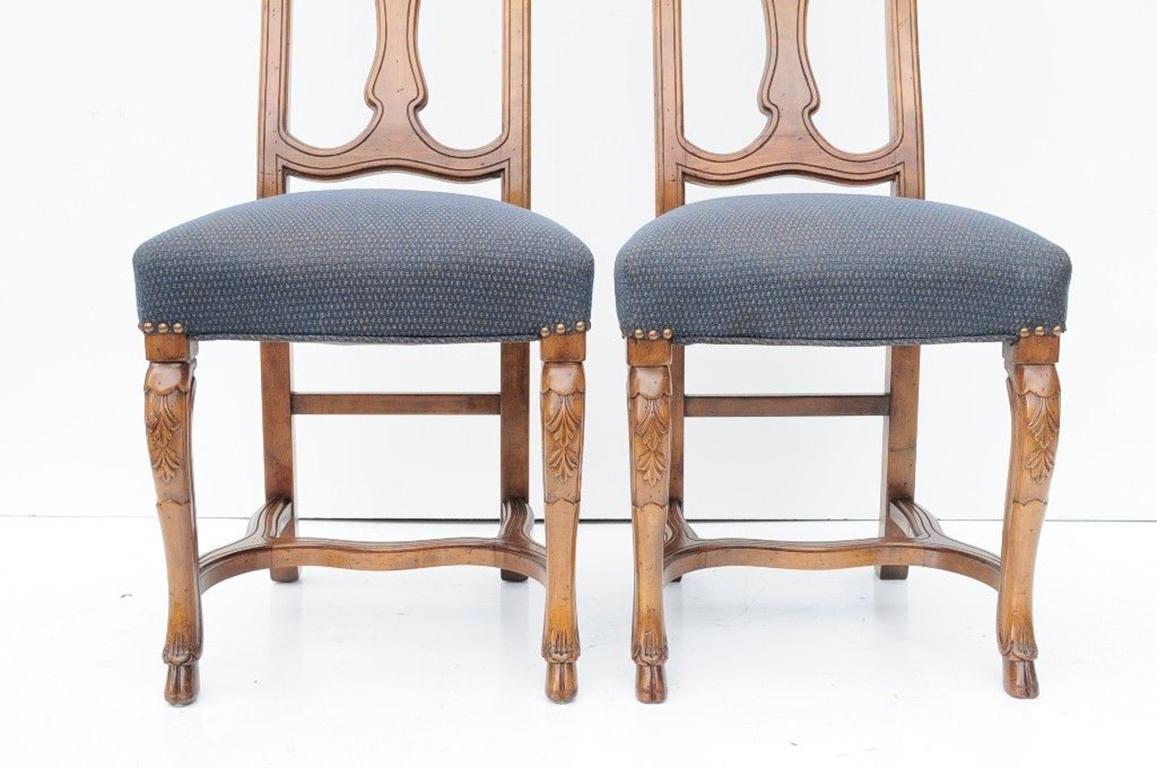 Six Vintage Swedish Rococo French Style Shell Hoof Foot Walnut Dining ...