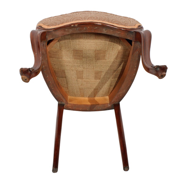 Six Walnut Cabriole Leg Chairs For Sale at 1stDibs