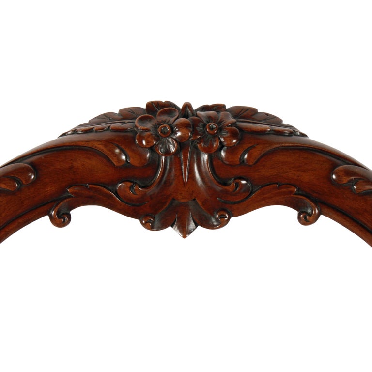 Six Walnut Cabriole Leg Chairs For Sale at 1stDibs
