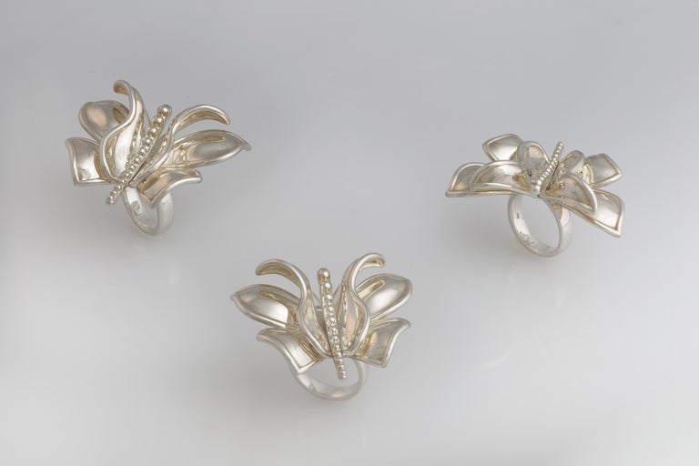 Customizable Six Wings 925 Silver Ring Big Butterfly Aurora 'Sunrise ...