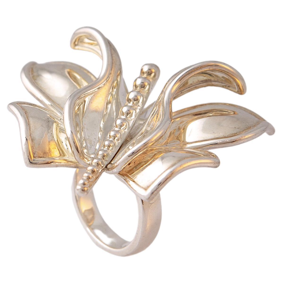 Customizable Six Wings 925 Silver Ring Big Butterfly Luna 'Moon' For ...