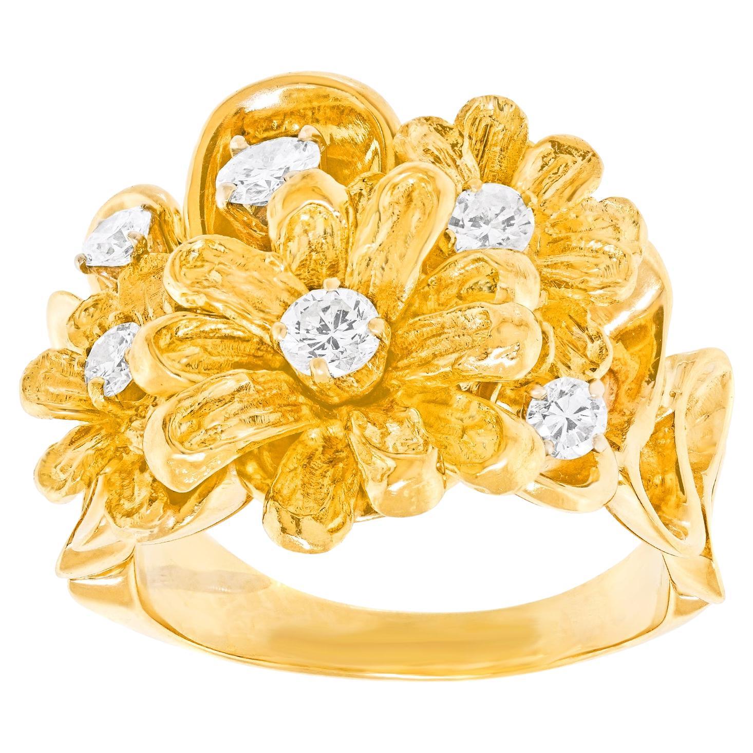 H. Stern Flower Power Diamond Ring For Sale at 1stDibs