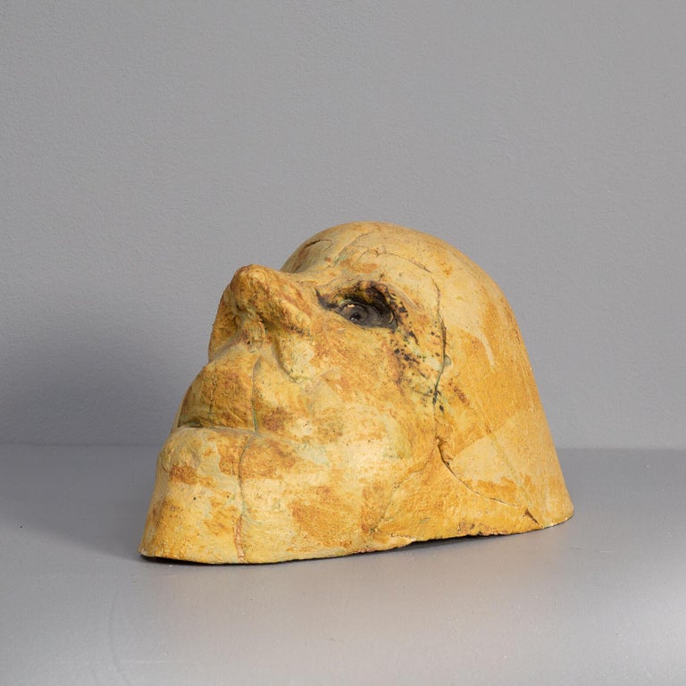 Sjer Jacobs Ceramic Human Head Sculpture For Sale at 1stDibs