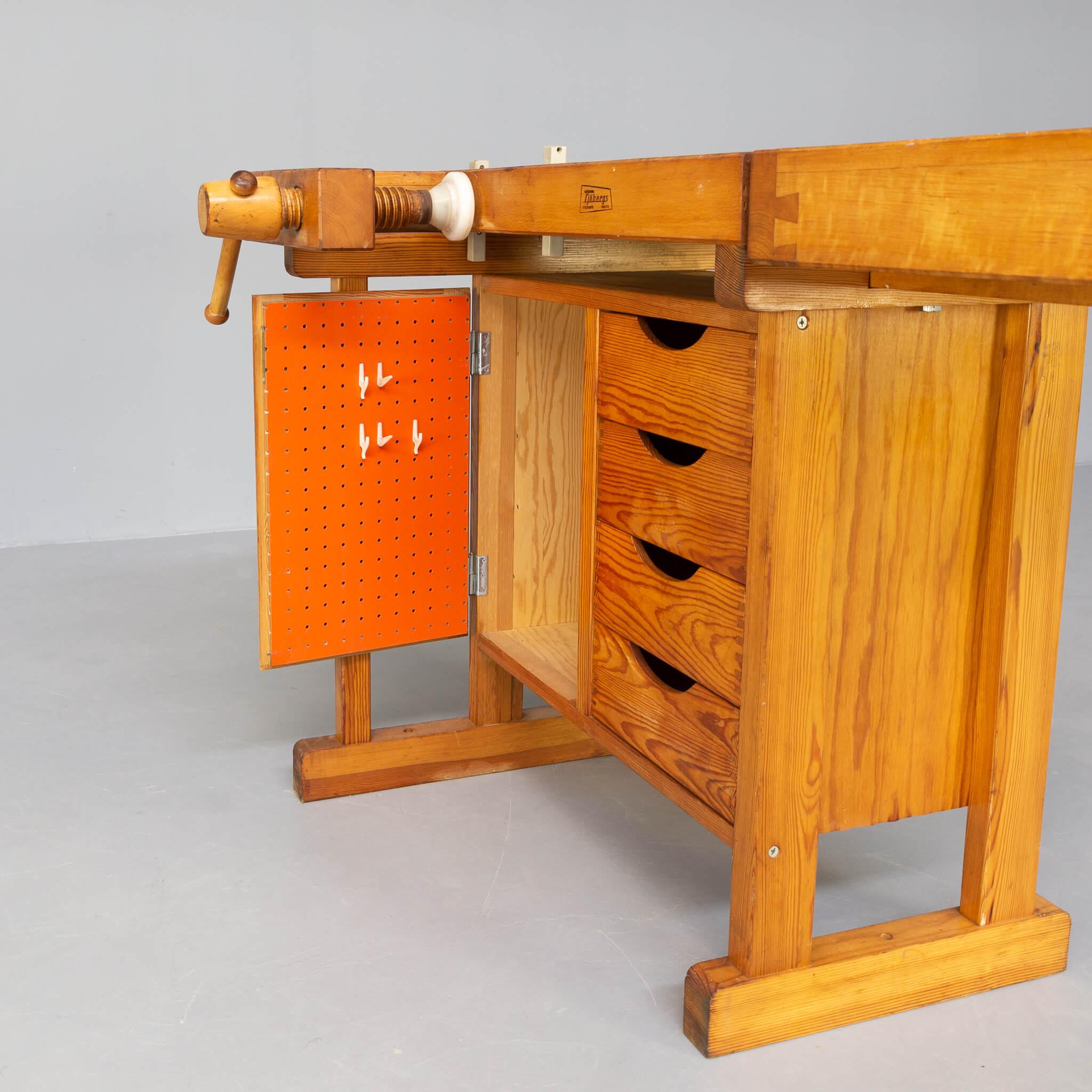 Sjoberg Wooden Workbench with Drawers and 1 Door Cabinet For Sale at ...
