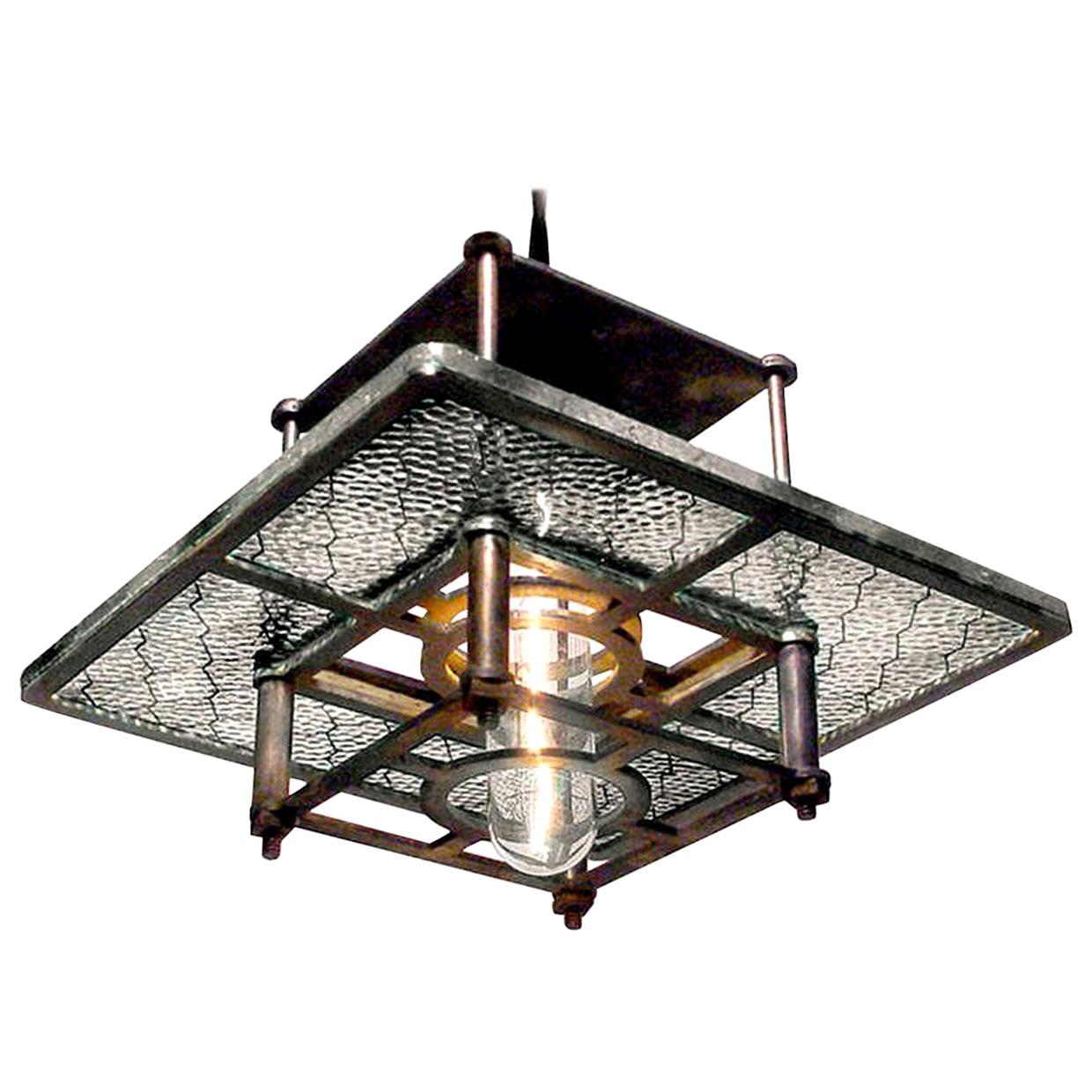 Skeletal Industrial Wire Glass Pendent Lamps at 1stDibs | pendent lights