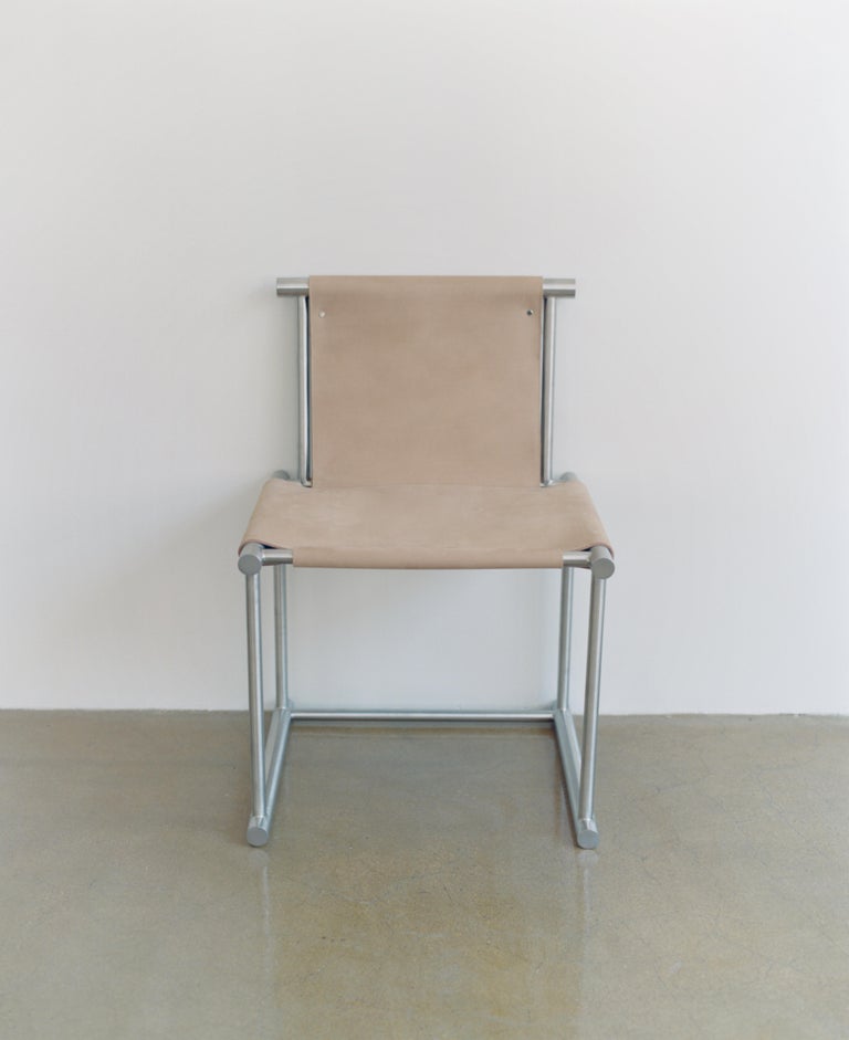Skeleton Chair, Hand Brushed Stainless Structured Frame with Nature ...