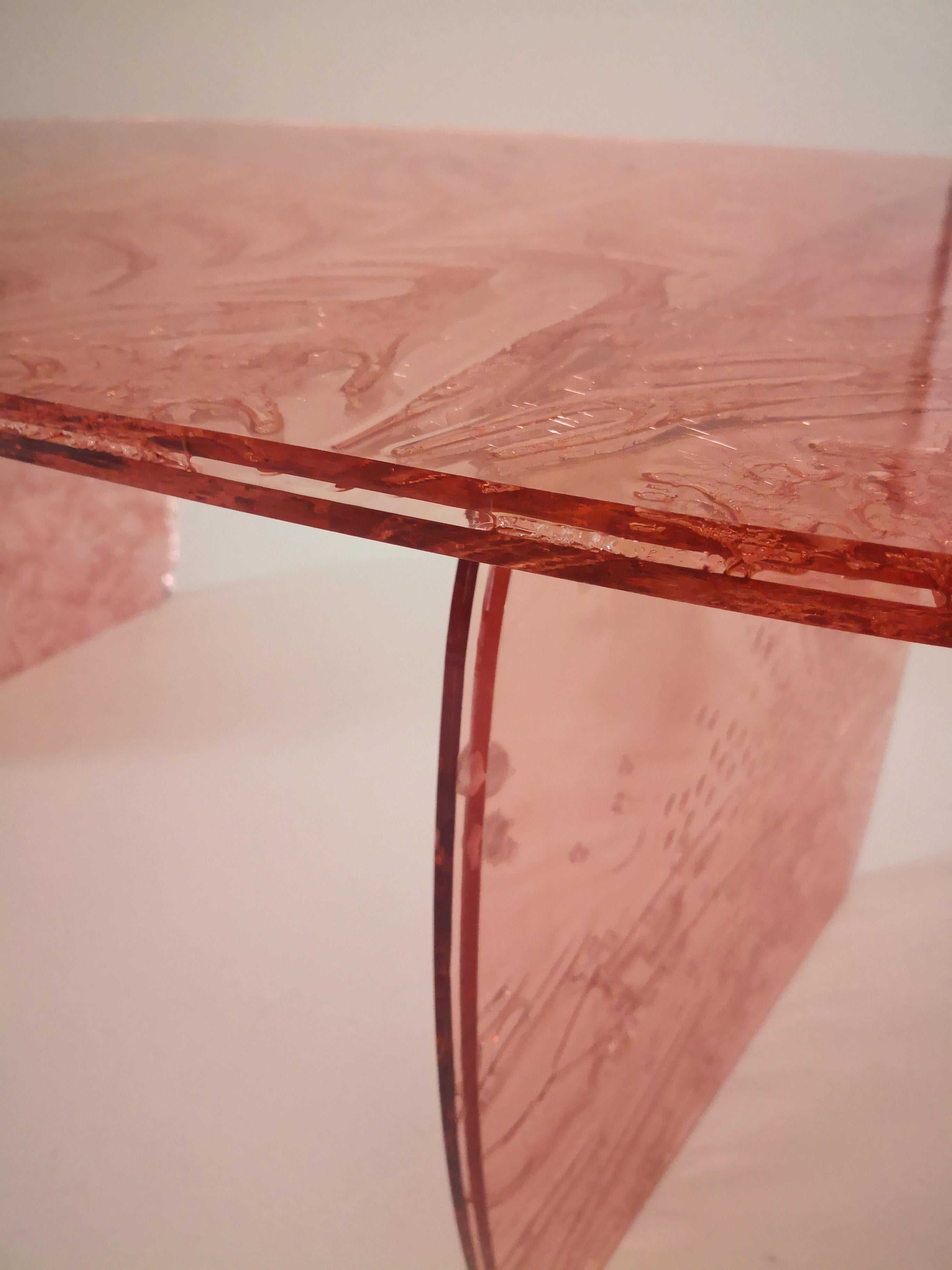 Sketch Coffee Table Made in Acrylic pink Design Roberto Giacomucci in ...