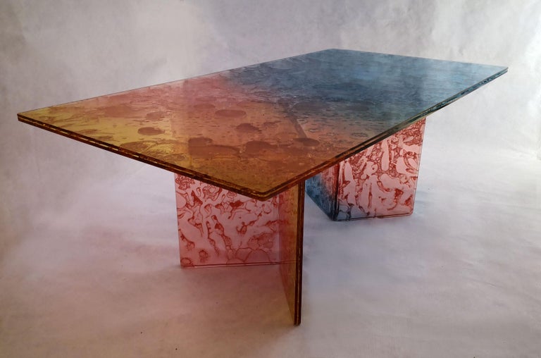 Sketch Multicolor Coffee Table Made in Acrylic Design Roberto ...