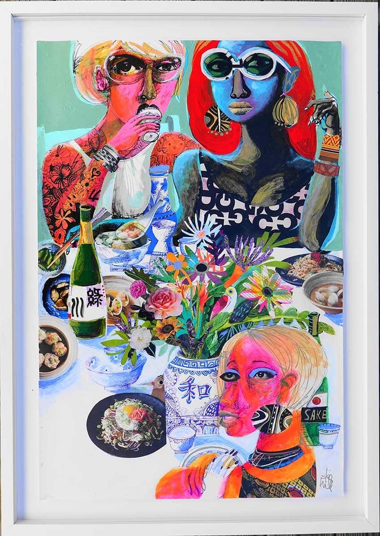 Skip Hill - 'Love Garden Party (Picnic #2),' Skip Hill, mixed media art ...