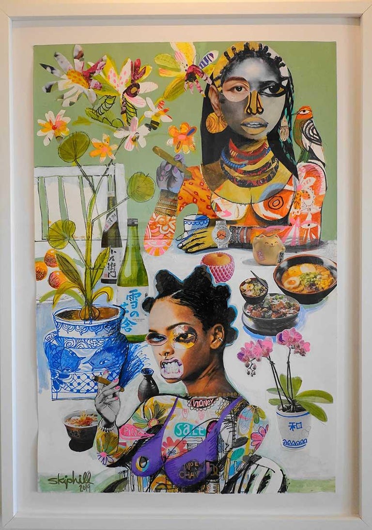 Skip Hill - 'Love Garden Party (Picnic #3),' by Skip Hill, Mixed Media ...