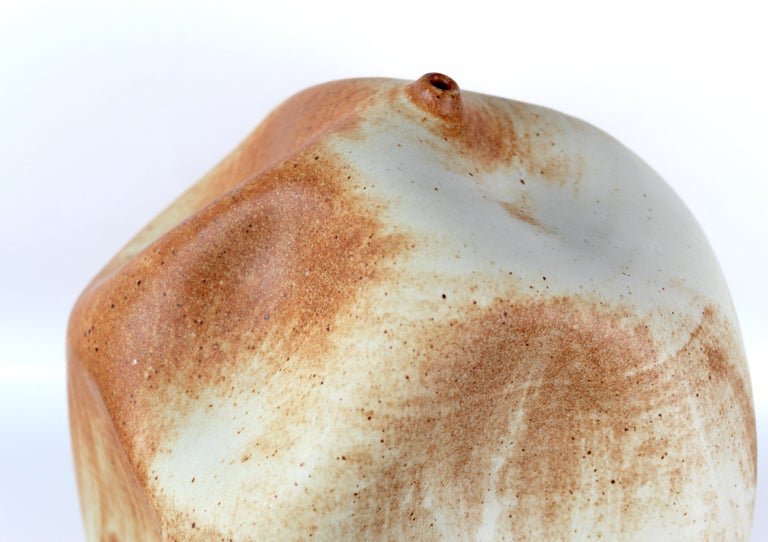 Skoby Joe Handmade Carmel and Creme Ceramic Vase Mid-Century Modern ...