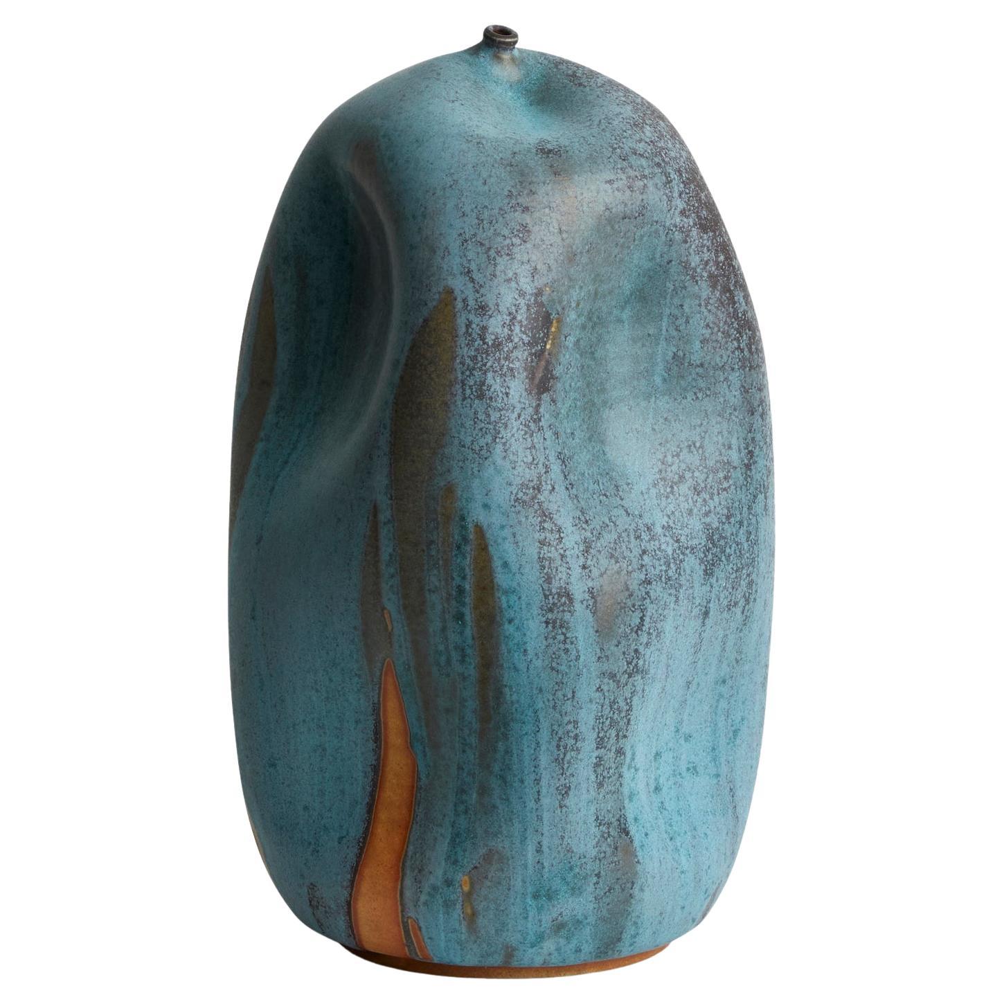 Midcentury Turquoise Ceramic Vase Glazed, Germany, circa 1950 For Sale ...