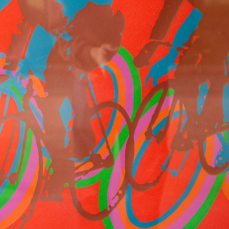'Skol Hot Tracks' Vintage Cycling Screenprint by Michael Stokoe, 1960s ...