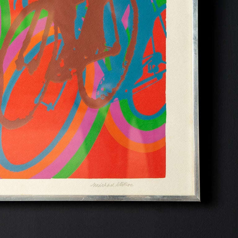 'Skol Hot Tracks' Vintage Cycling Screenprint by Michael Stokoe, 1960s ...