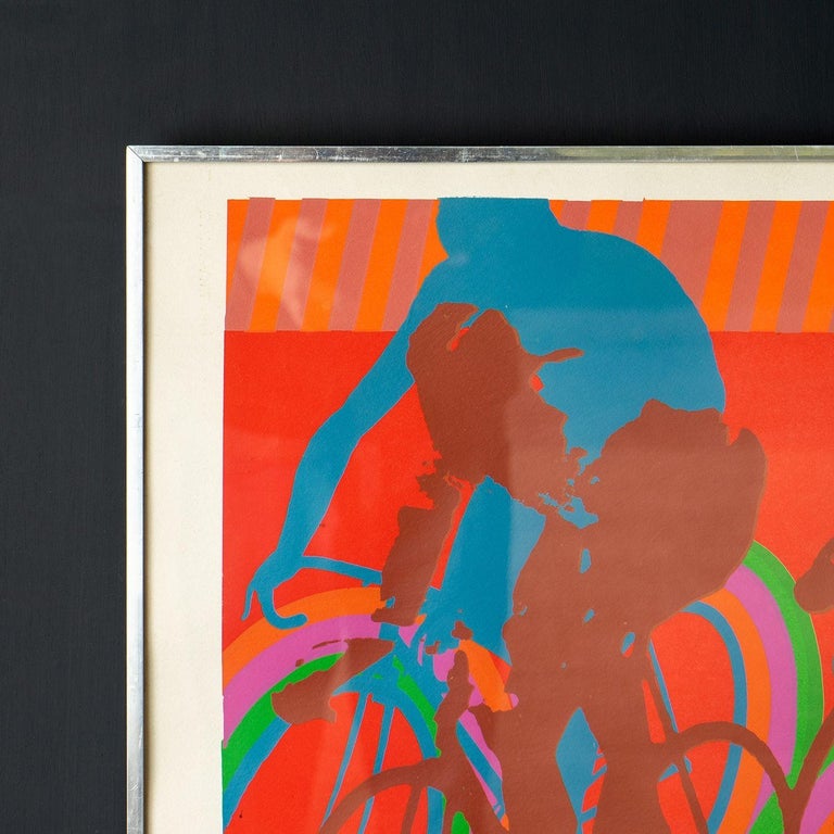 'Skol Hot Tracks' Vintage Cycling Screenprint by Michael Stokoe, 1960s ...