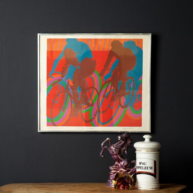'Skol Hot Tracks' Vintage Cycling Screenprint by Michael Stokoe, 1960s ...