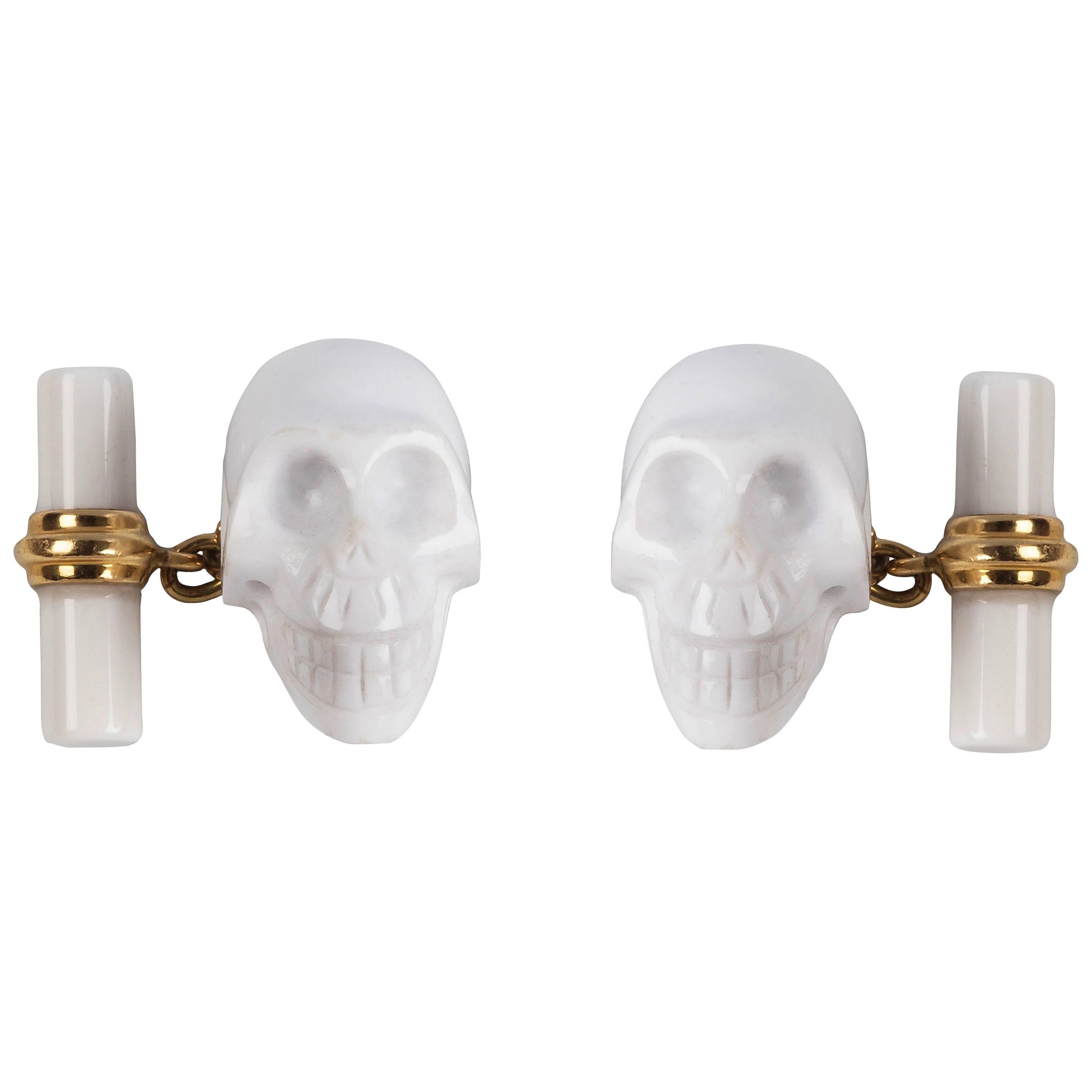 18 Karat Yellow Gold Billiard Eight Ball Cufflinks For Sale at 1stDibs