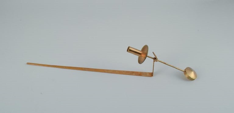 Skultuna, Sweden, Four Brass Candlesticks for Wall Hanging For Sale at ...