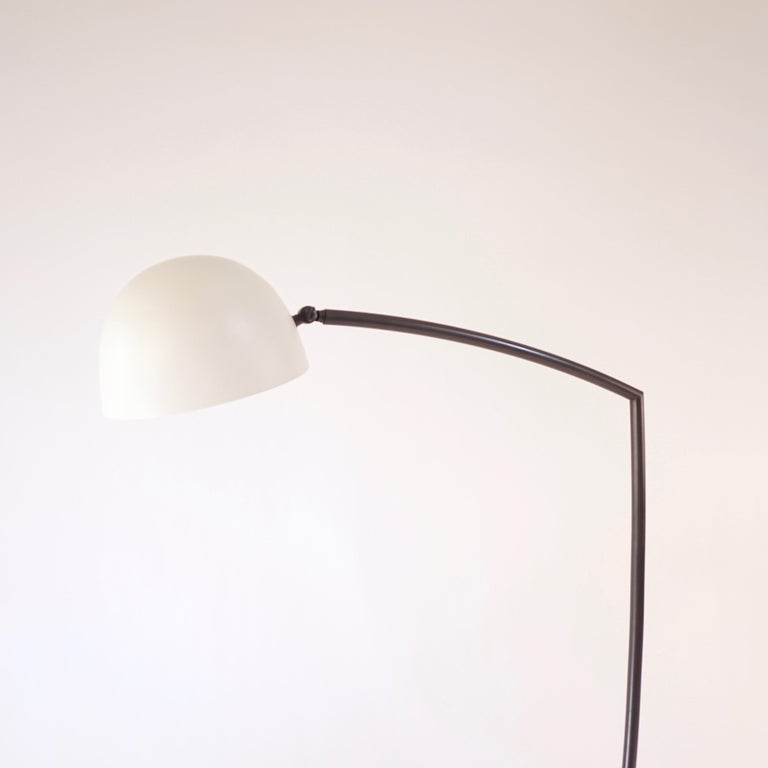 Skye Large Floor Lamp, with Spun Shade and Light Stone Shaped Cement ...