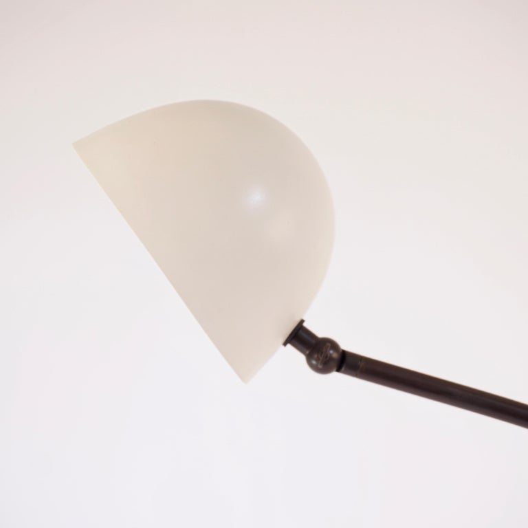 Skye Large Floor Lamp, with Spun Shade and Light Stone Shaped Cement ...