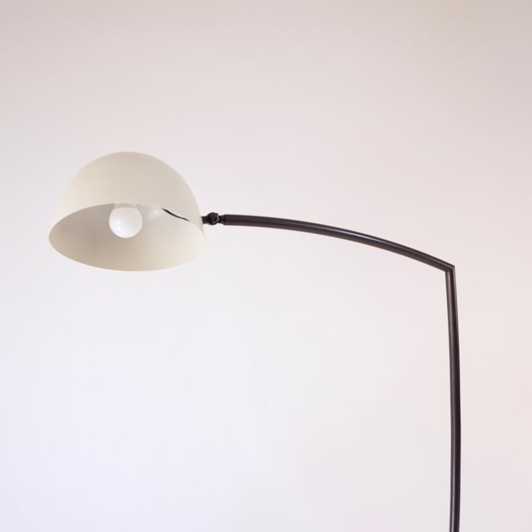 Skye Large Floor Lamp, with Spun Shade and Light Stone Shaped Cement ...