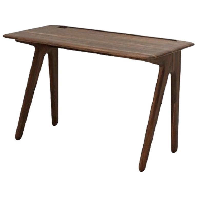 Slab Individual Desk Small Fumed Oak For Sale at 1stDibs