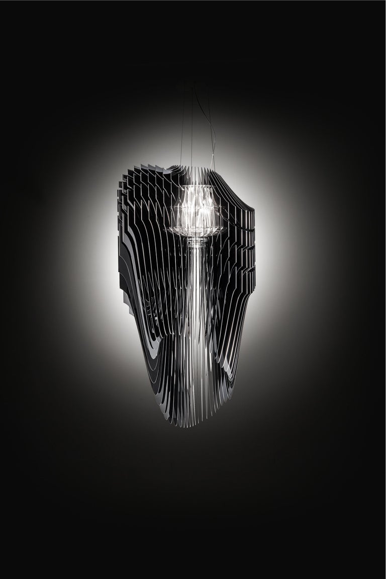 SLAMP Avia Extra Large Pendant Light in Black by Zaha Hadid at 1stDibs