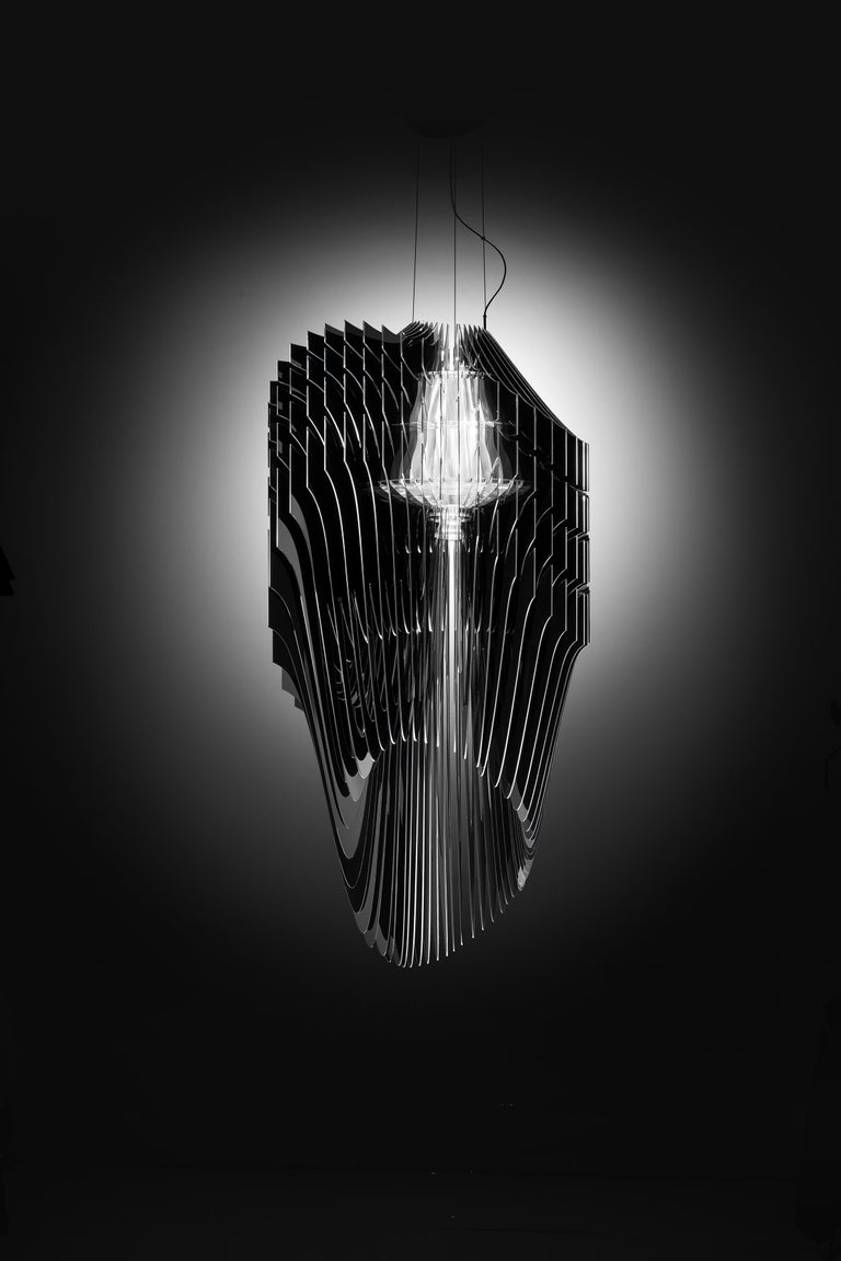 Slamp Avia Medium Pendant Light in Black by Zaha Hadid For Sale at 1stDibs