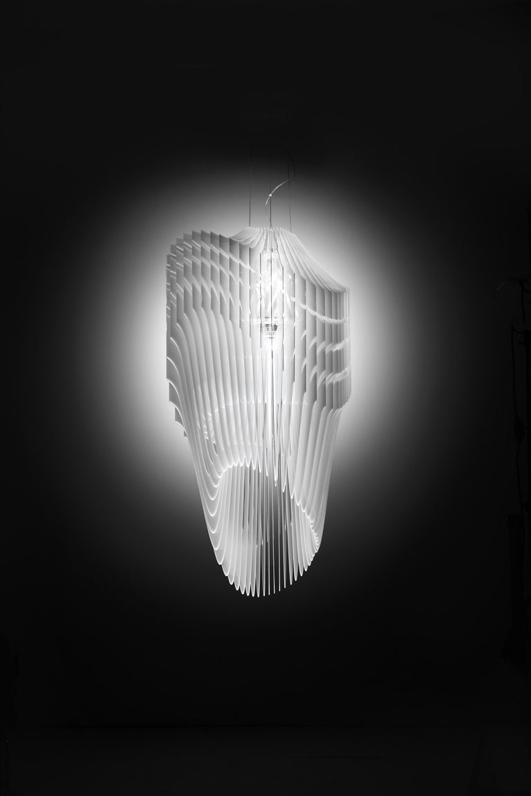 SLAMP Avia Medium Pendant Light in White by Zaha Hadid at 1stDibs