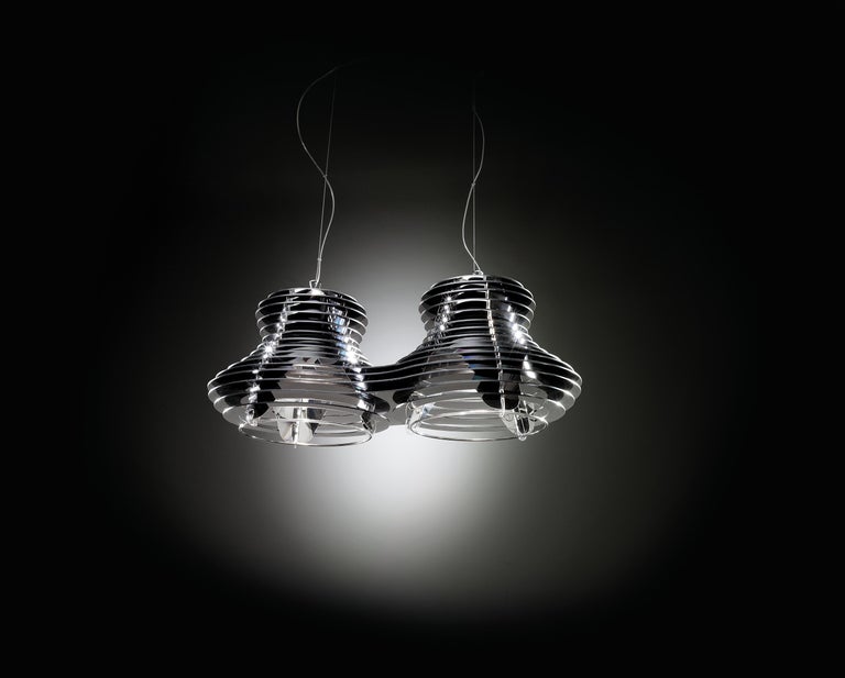 SLAMP Faretto Double Pendant Light in Black by Nigel Coates For Sale at ...