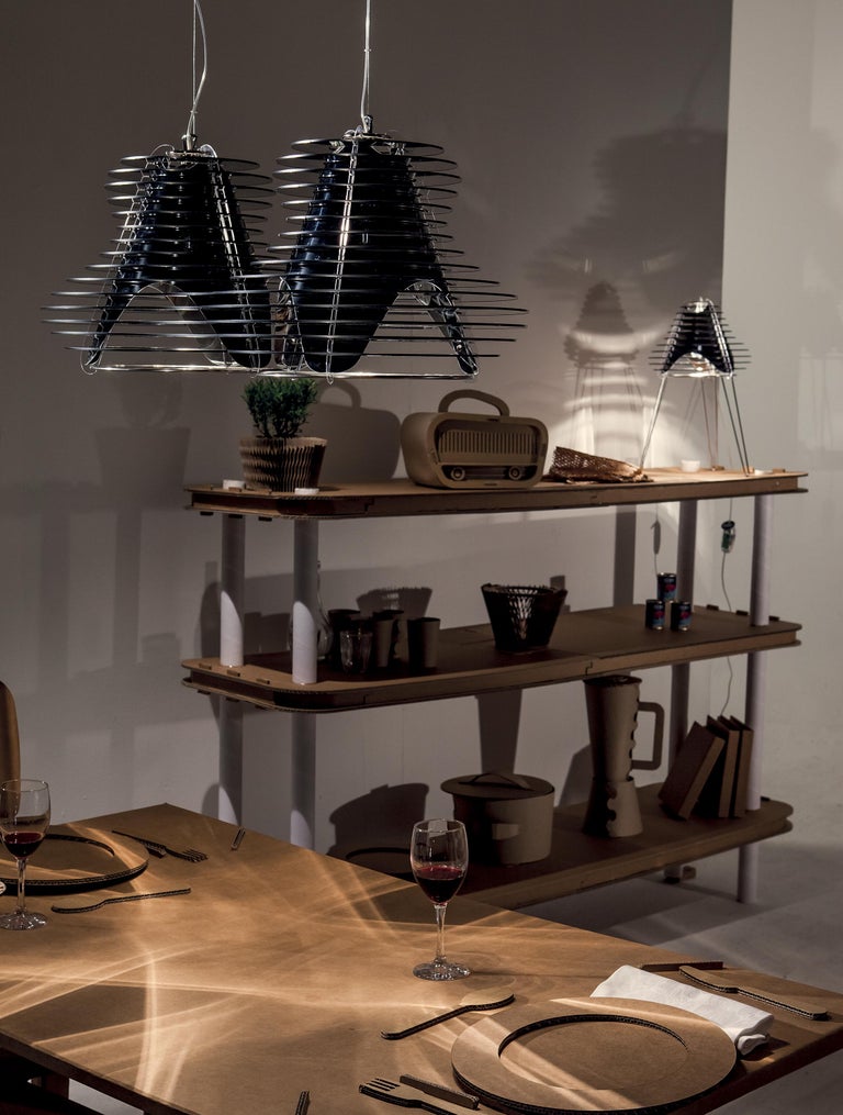 SLAMP Faretto Double Pendant Light in Black by Nigel Coates For Sale at ...