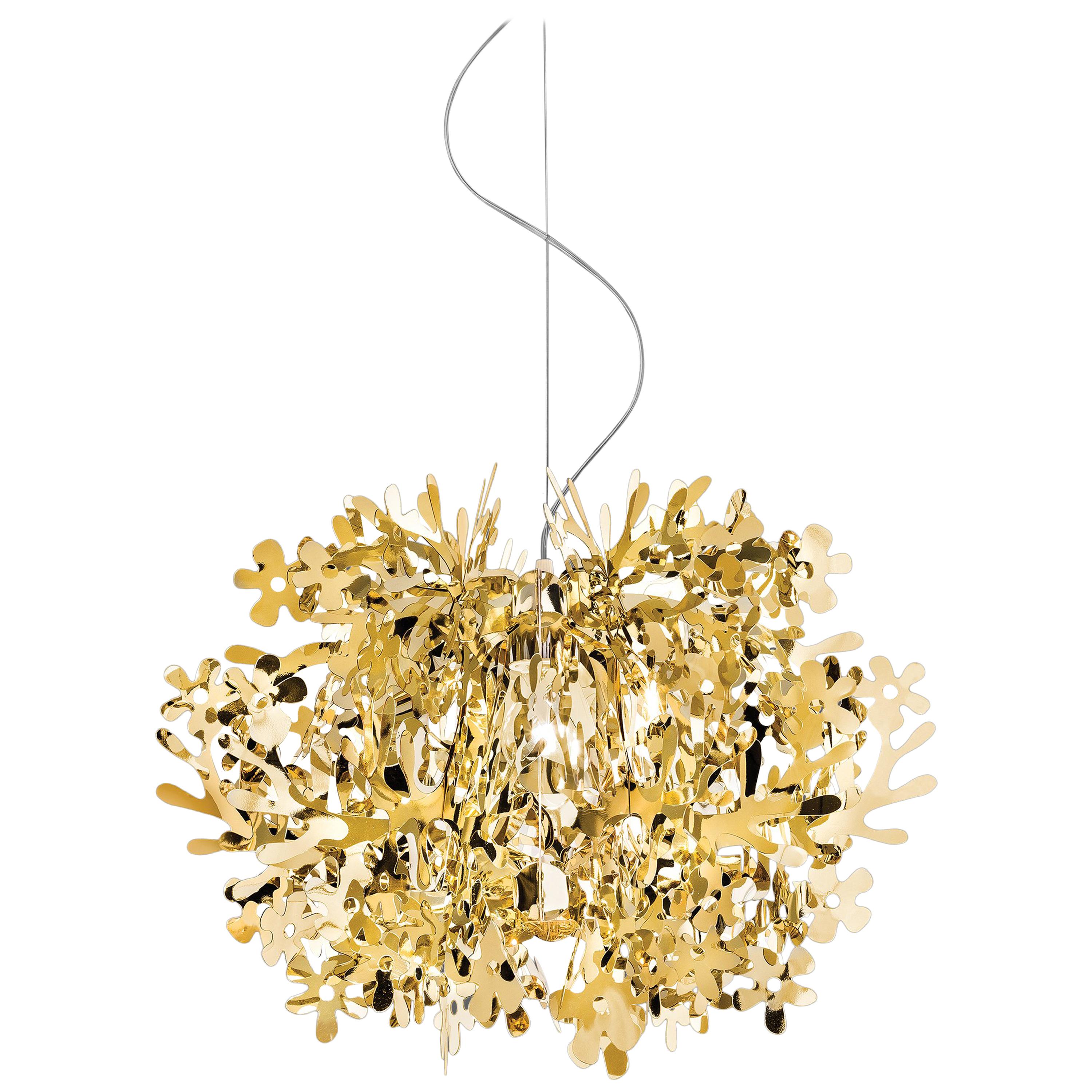 SLAMP Ginetta Pendant Light in Gold by Nigel Coates For Sale at 1stDibs