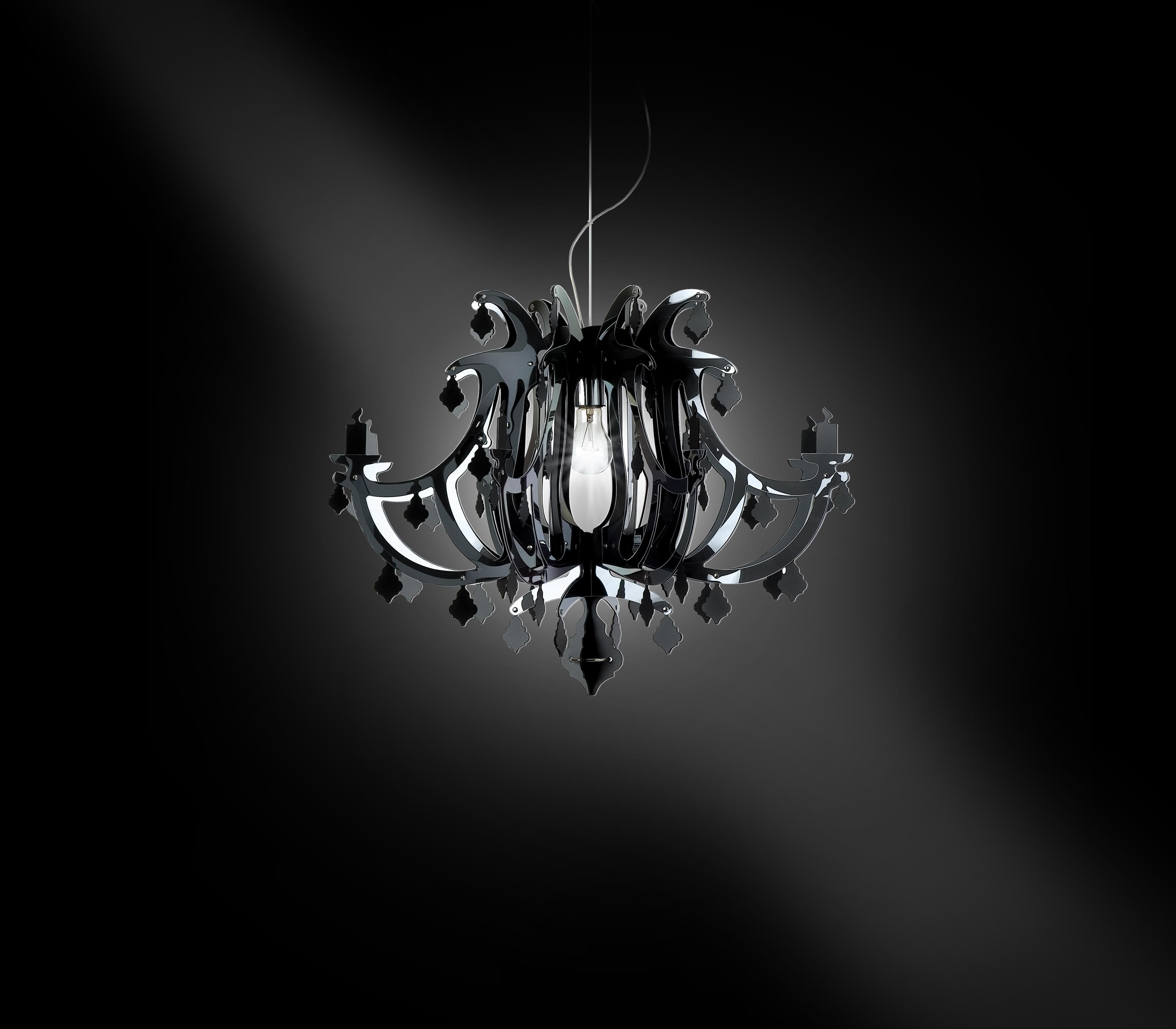 SLAMP Ginetta Pendant Light in Black by Nigel Coates at 1stDibs