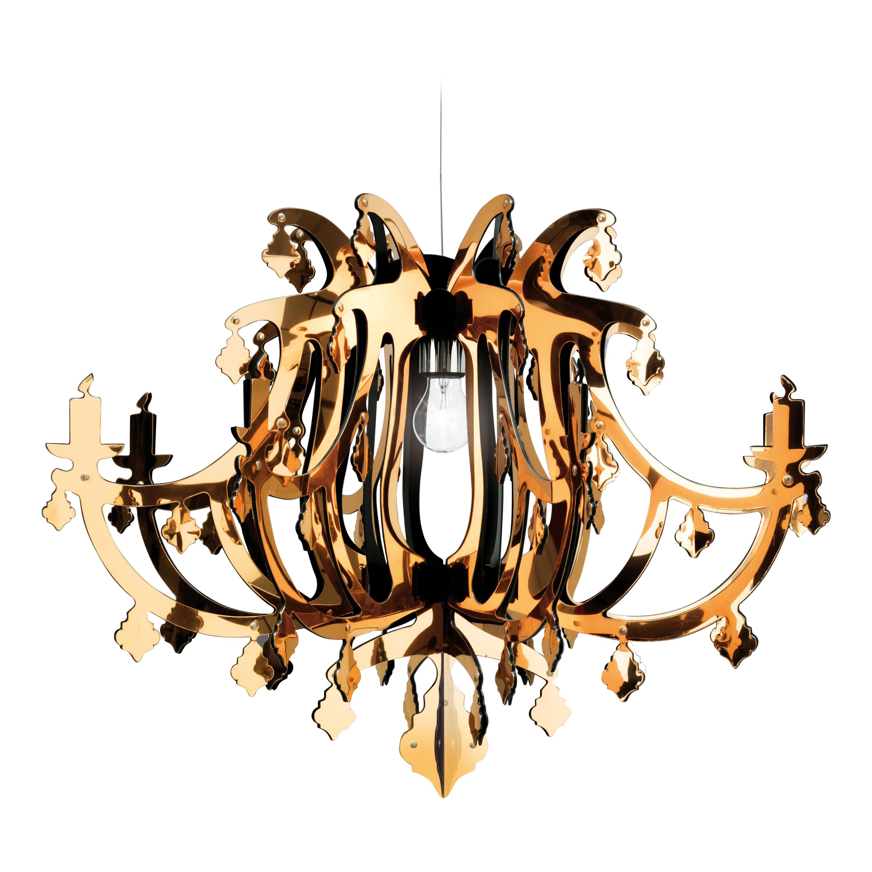 SLAMP Ginetta Pendant Light in Gold by Nigel Coates at 1stDibs