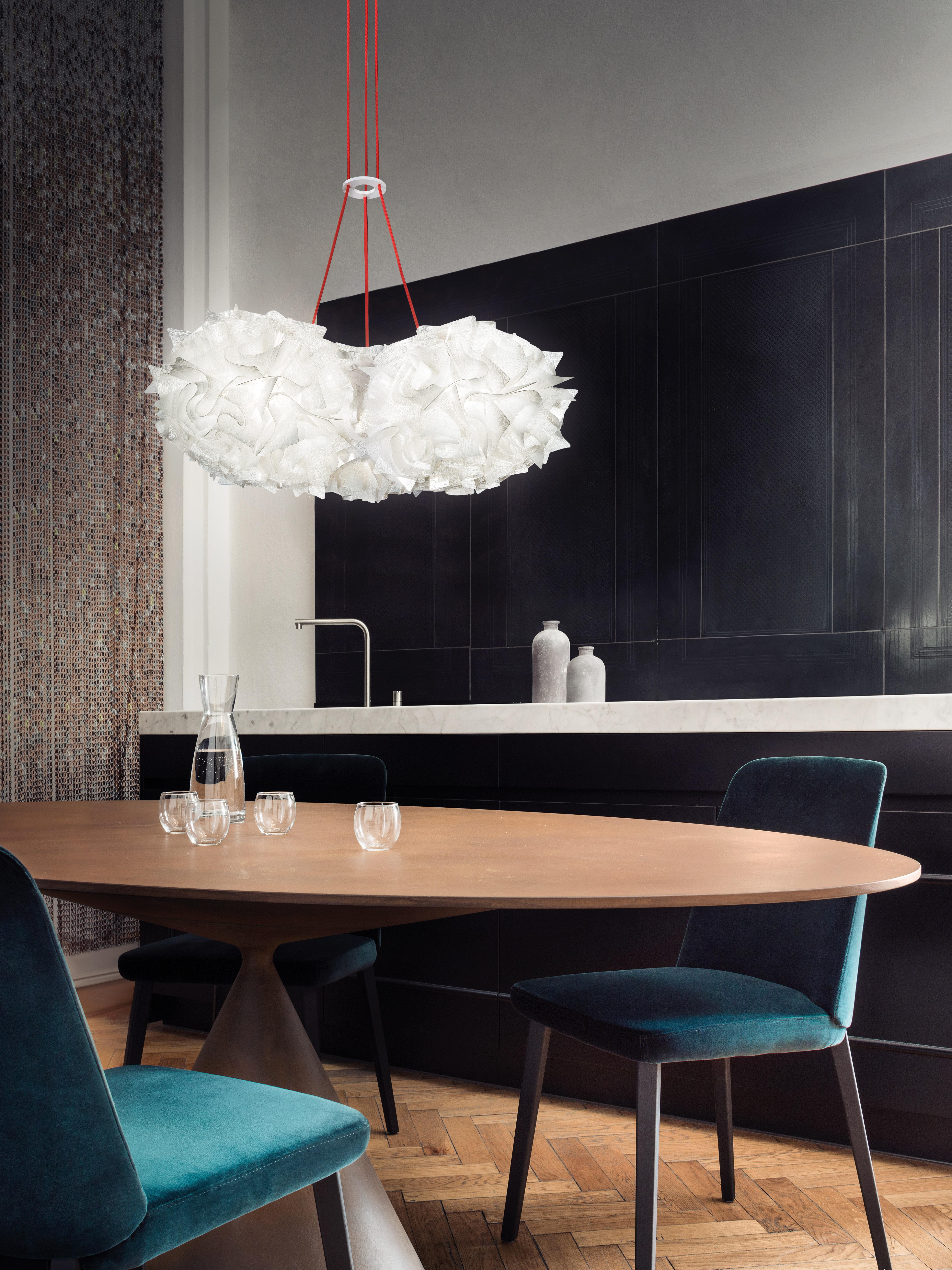 SLAMP Veli Mini Trio Pendant Light in Couture w/ Red Wire by Adriano ...